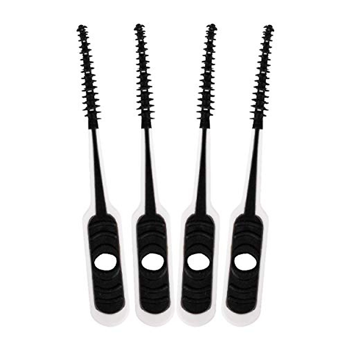 RM Oral Charcoal Whitening Soft Brushes 4ct with 80 Count Charcoal Floss Picks