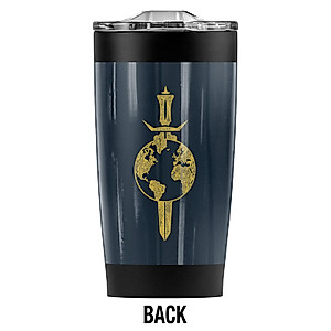 LOGOVISION Star Trek Terran Empire Symbol Stainless Steel Tumbler 20 oz Coffee Travel Mug/Cup, Vacuum Insulated & Double Wall with Leakproof Sliding Lid | Great for Hot Drinks and Cold Beverages