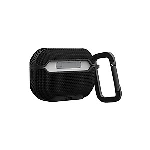 UAG Designed for AirPods Pro Case (2nd Generation 2022) Metropolis Ballistic ARMR Black - Rugged Protective Case Cover Compatible with MagSafe Charging with Keychain Carabiner by URBAN ARMOR GEAR