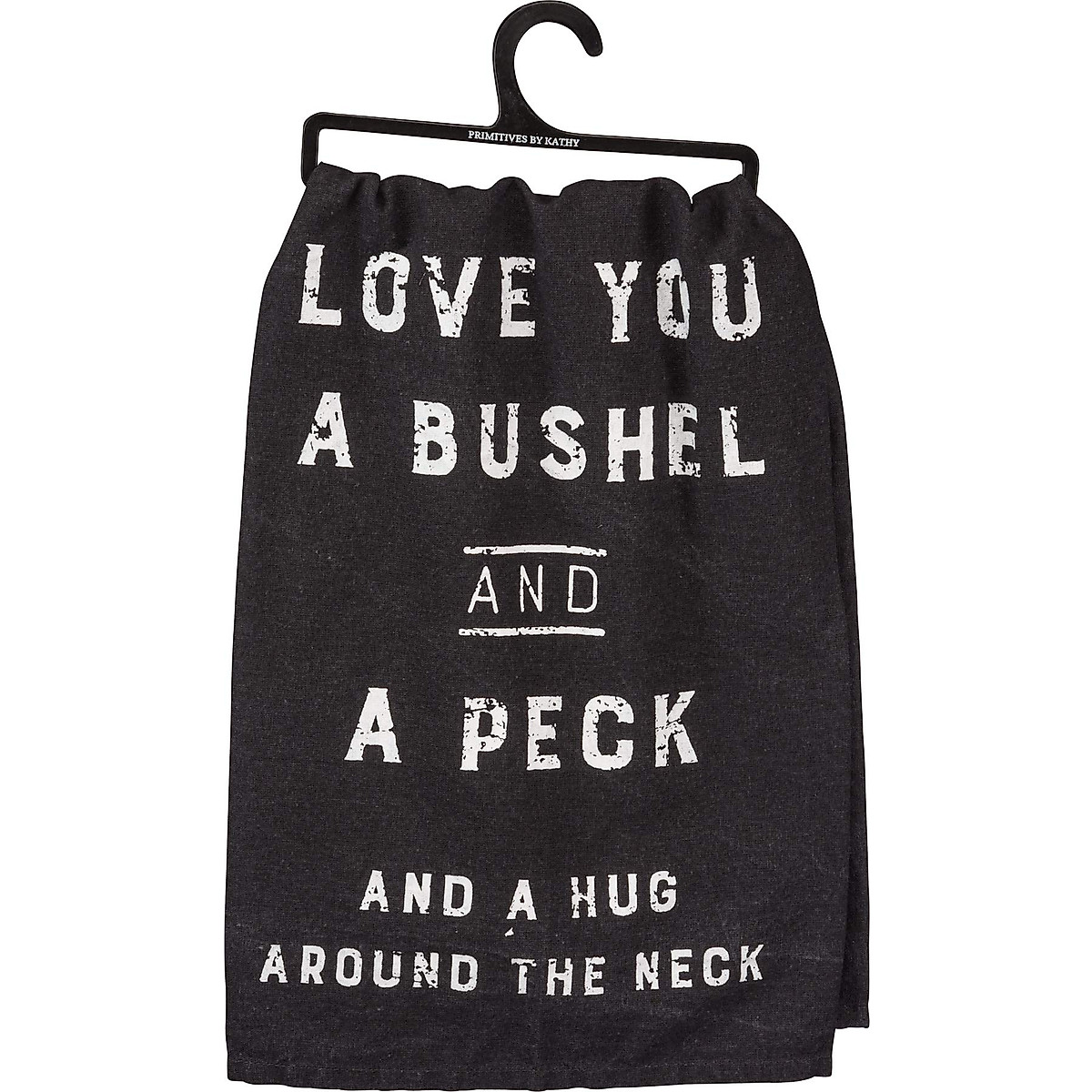 Primitives by Kathy Love You A Bushel and A Peck and A Hug Around The Neck Decorative Kitchen Towel, Cotton