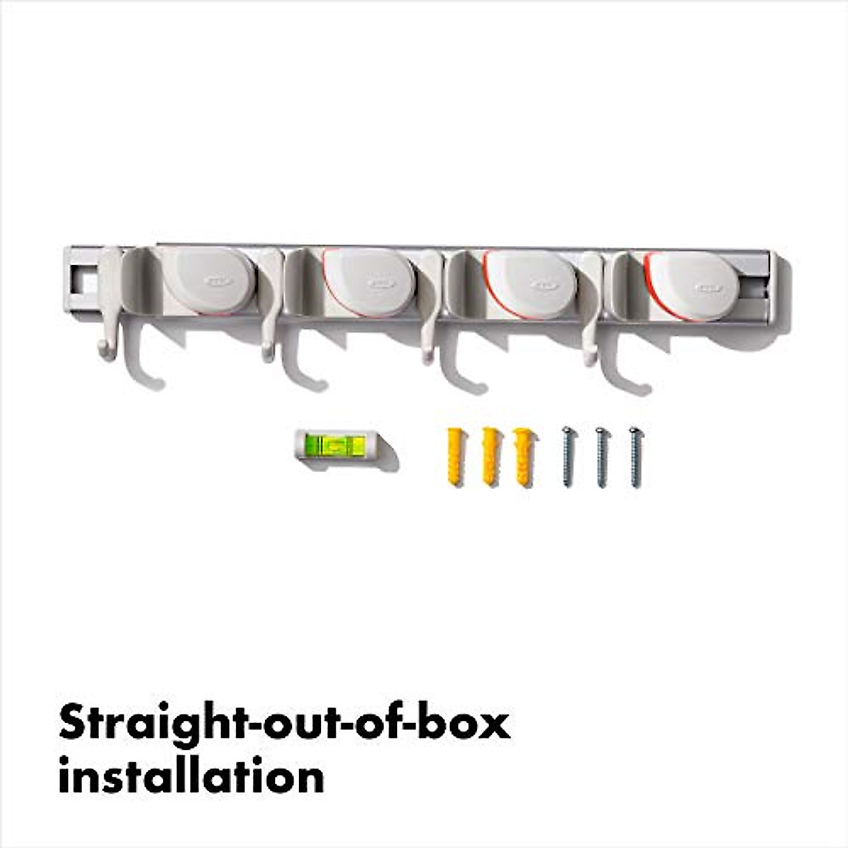 OXO Good Grips Wall-Mounted Mop and Broom Organizer