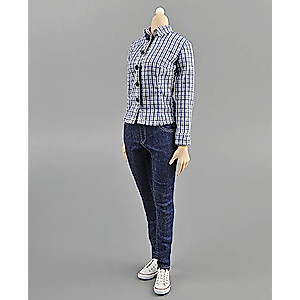 HiPlay 1/6 Scale Female Figure Doll Clothes, Handmade Full Suit, Jacket + Blouse + Pants + Belt Outfit for 12" Female Action Figure CM007(A)