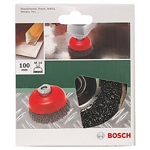 Bosch 2609256502 100 mm M14 Wire Cup Brush Crimped Wire