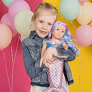 ADORA Amazon Exclusive Amazing Girls Collection, 18” Realistic Doll with Mermaid Outfit, Birthday Gift for Kids and Toddlers Ages 6+ - Mermaid Millie!