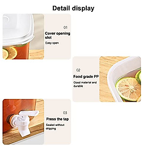 MISNODE Plastic Drink Dispenser Large Capacity 3.5L Beverage Dispenser Durable Dispenser Refrigerator Beverage Bucket Daily Use Drink Dispensers for Parties Camping Fridge