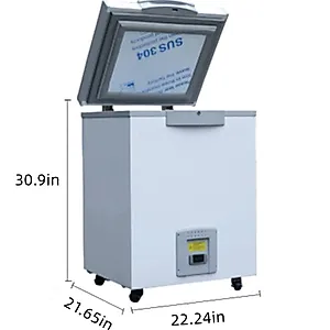 HNRUIDACN -86 ° C 28L (Adjustable from -40 to -86 ° C) Ultra Low temperature Small Commercial Freezer Horizontal Freezer Laboratory Low Temperature Refrigerator