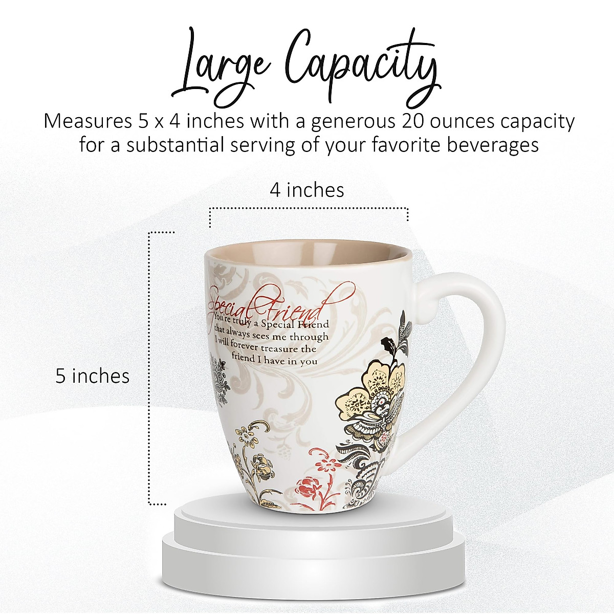 Mark My Words Special Friend Mug, 4-3/4-Inch, 20-Ounce Capacity