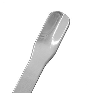 EISCO Spatula with Raised Center, 5.75" - Stainless Steel, Polished - Dual Ended, Flat End & Scoop End