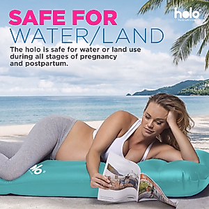 HOLO The Original Inflatable Pregnancy Pillow - Full Body Maternity Airbed/Float with Hole for Tummy - for Ultimate Sleeping Support & Comfort - Say Goodbye to Pregnancy Related Aches and Pains (Mint)