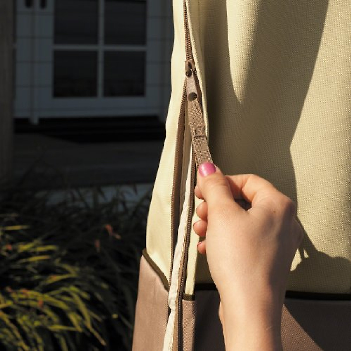 Classic Accessories Veranda Water-Resistant 13 Foot Offset Patio Umbrella & Frame Cover, Patio Furniture Covers