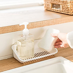 carrotez Sink Caddy Organizer, Sponge Holder, Suction Holder for Sponges, Soap, Scrubbers, Rust Resistant, Kitchen, Bathroom