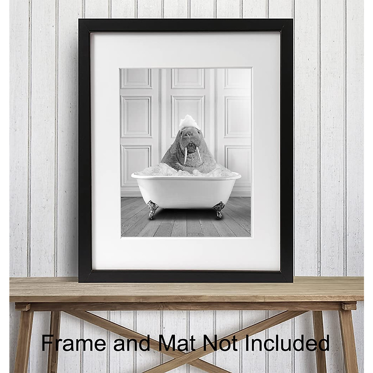 Coastal Bathroom Wall Art & Decor - Bathtub Wall Art - Sea Animal Beach Bathroom Decor - Bathroom Pictures - Funny Bathroom Decor - Bath Wall Decor - Restroom Sign - Cute Unique Guest Bathroom Poster