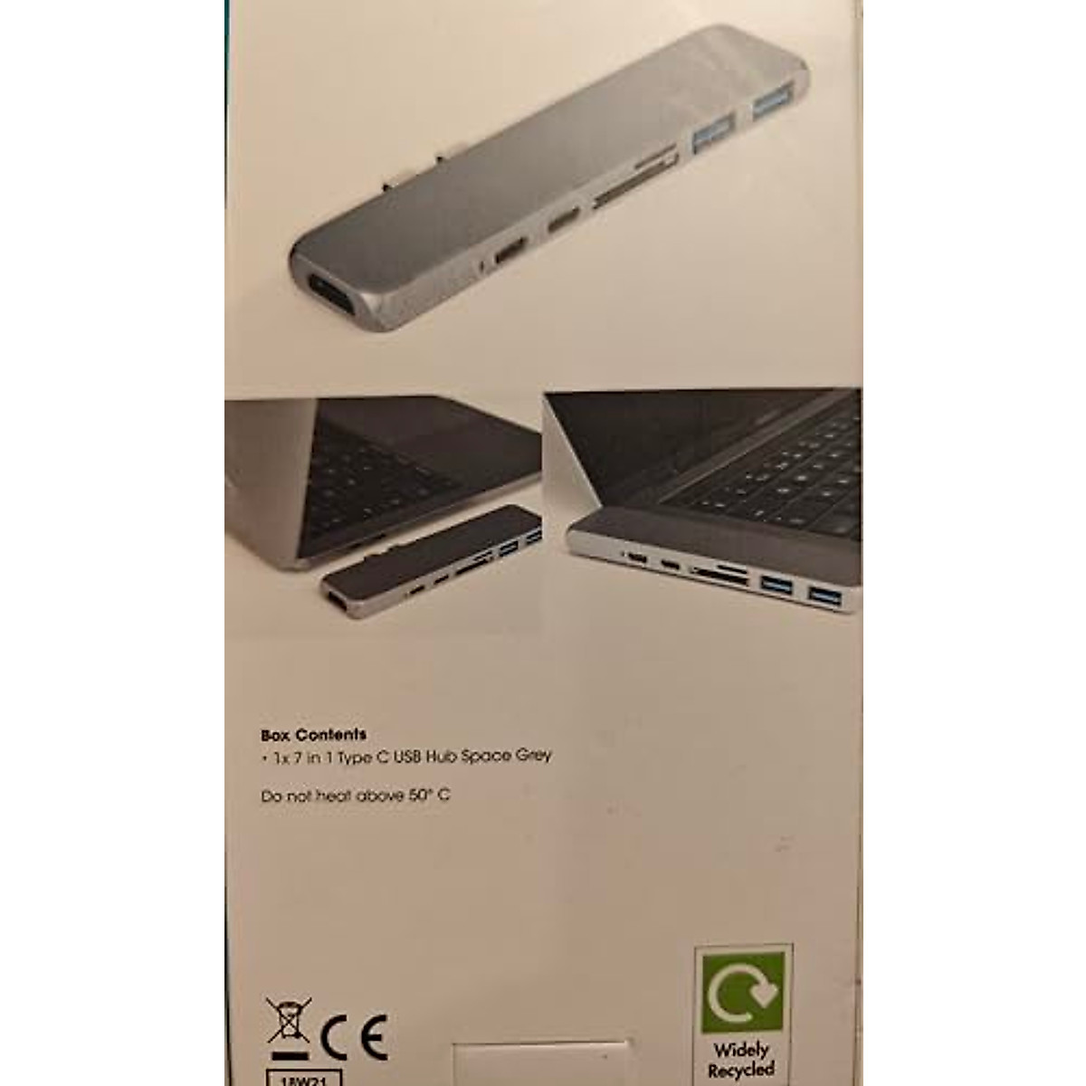 7-in-1 Dual Type-C Hub Multiport Card Reader Adapter HDMI for MacBook Pro