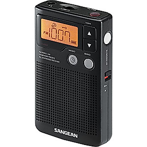 Sangean DT-200X FM-Stereo/AM Digital Tuning Pocket Radio Black