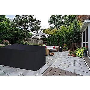 Skyour Patio Table Furniture Set Covers Square/ Rectangular Waterproof Outdoor Indoor Dustproof Garden Table Chair Sofa Furniture Set Cover Protector (121x54x39in)