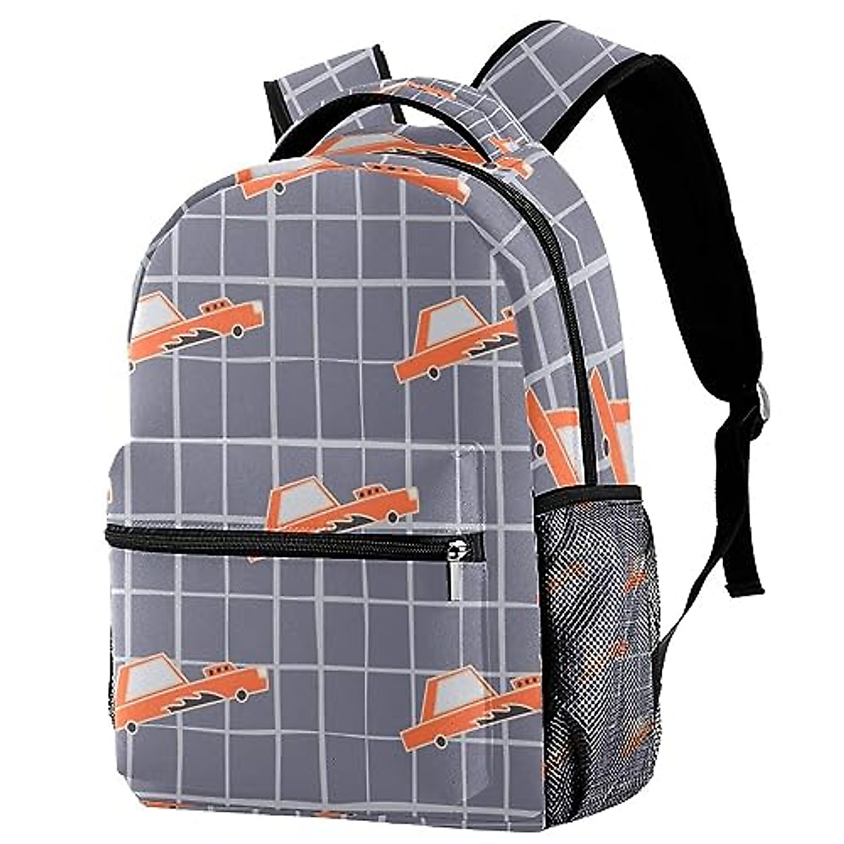 Sportcar Pattern In Doodle Style Durable Laptops Backpack Computer Bag for Women & Men Fit Notebook Tablet