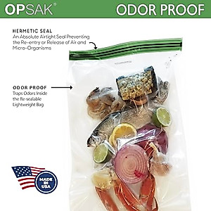 LOKSAK - OPSAK Odorproof Dry Bags for Backpacking, Hiking and Storage- Resealable Reusable and Recyclable Storage Bags (2 pack 28 in x 20 in)