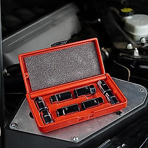 ABN Stud Extractor Set, Broken Stud Removal Socket 8-Piece SAE & Metric Stud Remover Set – Stud Puller Sockets