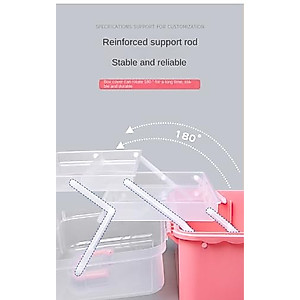 EDNEY 3-Layers Plastic Portable Storage Box,Household Plastic Craft Supply Box with Handle,Perfect for Home Office (Matcha Green Three Layer Transfer Box)