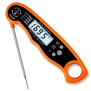 Engsav Meat Thermometer,Digital Food Thermometer for Kitchen, Cooking, Grilling, Turkey, Steak, Wireless Temperature Probe with Calibration and Backlight Instant Read Thermometer