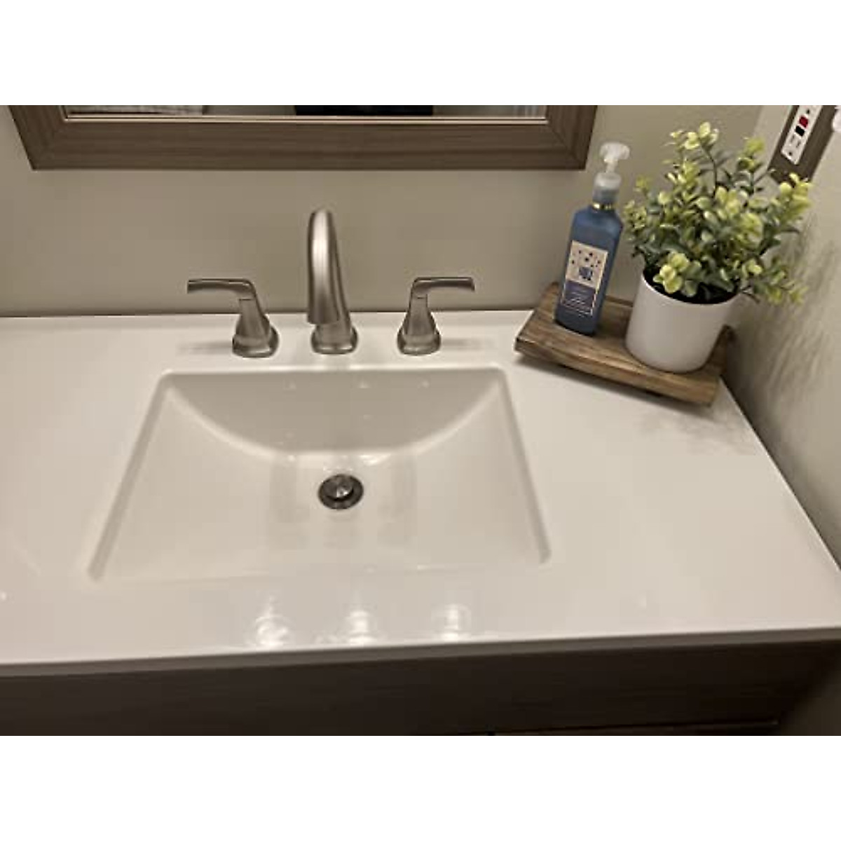 Wooden Farmhouse Tray Sink Riser Caddy - Bathroom Vanity Tray Soap Stand - Wood Riser Pedestal Stand - Wooden Display Stand - Wooden Plant Stand - Rustic Wood Tray