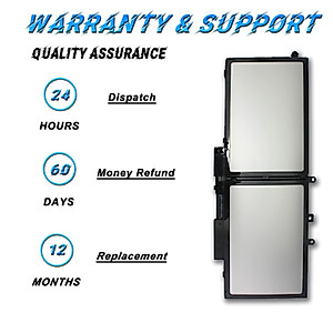 68Wh GJKNX Laptop Battery for Dell Latitude 5580 5480 5280 5490 5590 5491 5591 5288 5488 5495 E5480 E5580 E5490 E5590 E5591 Precision 15 3520 3530 M3520 M3530 GD1JP 5YHR4 451-BBZG DY9NT 0DY9NT 0GD1JP