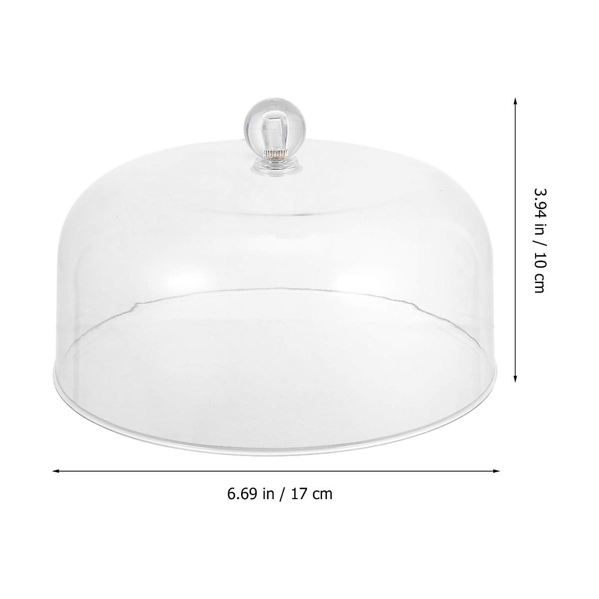 Yardwe Round cake display cover Clear Cake Dome Plate Cover Cake Display Stand Food Plate Lid Cover Cake Serving Platter Cheese Dish Holder food protector cover Cover cake dome cover