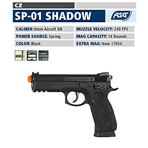 ASG CZ SP-01 Shadow Black 6mm Airsoft Spring Pistol