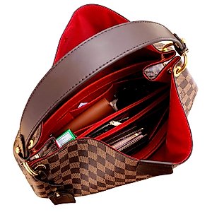 AlgorithmBags Purse Organizer Insert with zippers | designed for Louis Vuitton LV Graceful MM Shaper Liner Divider Protector | 3mm Felt