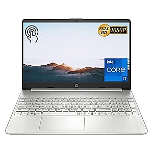HP Newest Laptop, 15.6" Full HD Touchscreen, Intel Core i7-1165G7, 32GB RAM, 1TB PCIe SSD, Backlit Keyboard, Fingerprint Reader, Webcam, WiFi 5, HDMI, Type-C, Bluetooth, Windows 11 Home, Silver