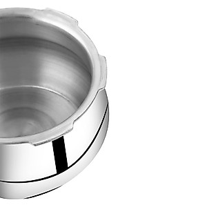 Prestige PRDAH2 Deluxe Plus 2-Liter New Flat Base Aluminum Pressure Handi for Gas and Induction Stove, 2-Liter, Small, Silver