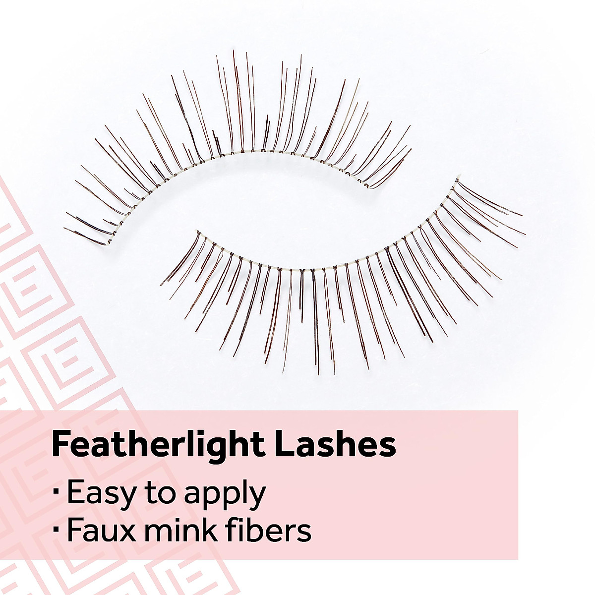 Eylure Naturals No. 020 Reusable Eyelashes, Adhesive Included, Black, 4 Pairs