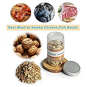 Restaswork Wood Chips for Smoking (8 oz) Natural Smoking Wood Chips Variety Pack Hickory, Pecan,Cherry and Apple Great for Smoking Beef Pork Chicken Fish Cocktail and Whisky (8 Pack)
