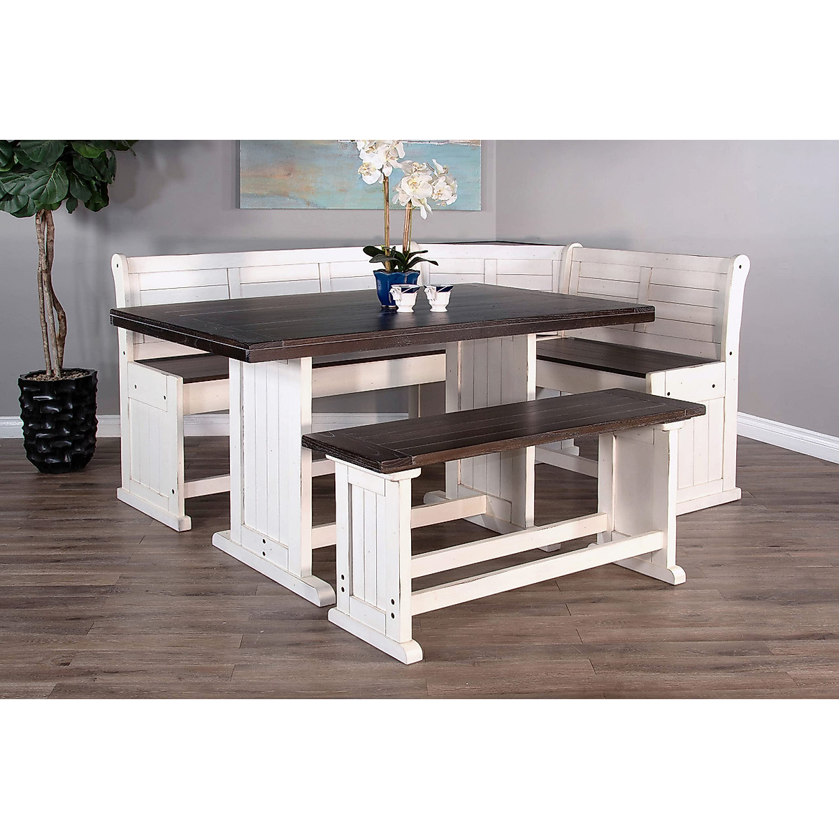 Carriage House Counter Height Breakfast Nook with Side Bench