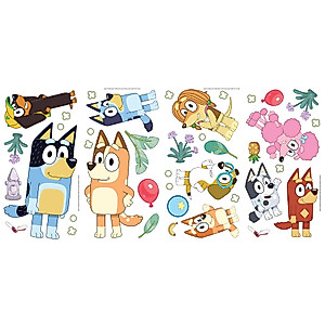 RoomMates Bluey Family and Friends Peel and Stick Wall Decals, RMK5457SCS