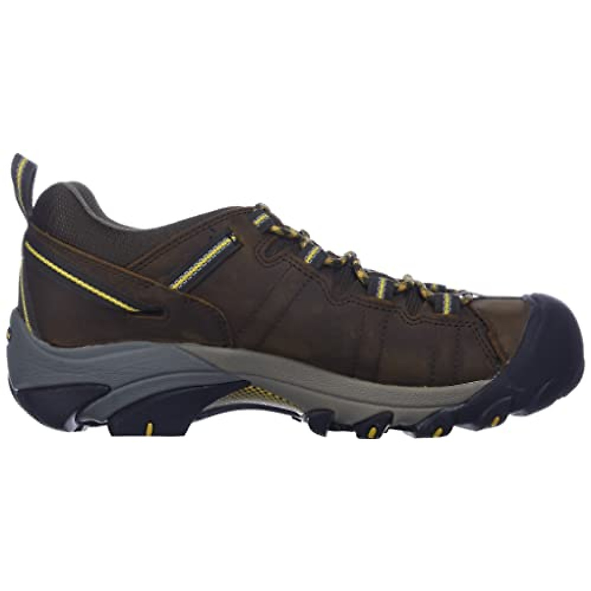 KEEN Men's Targhee 2 Low Height Waterproof Hiking Shoes, Cascade Brown/Golden Yellow, 9.5
