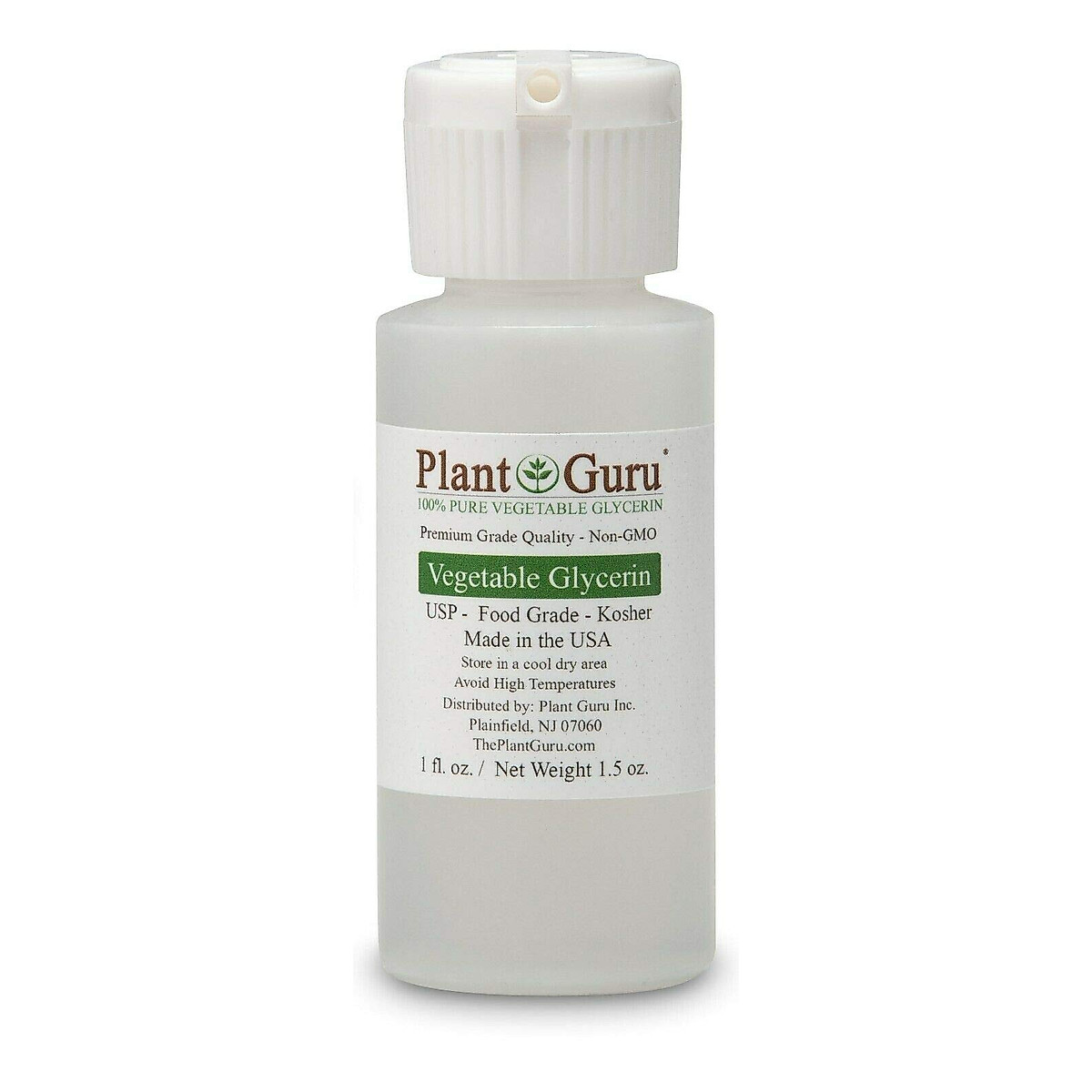 Vegetable Glycerin and Propylene Glycol 1 oz. Each Food Grade USP Kosher 99.9% Pure