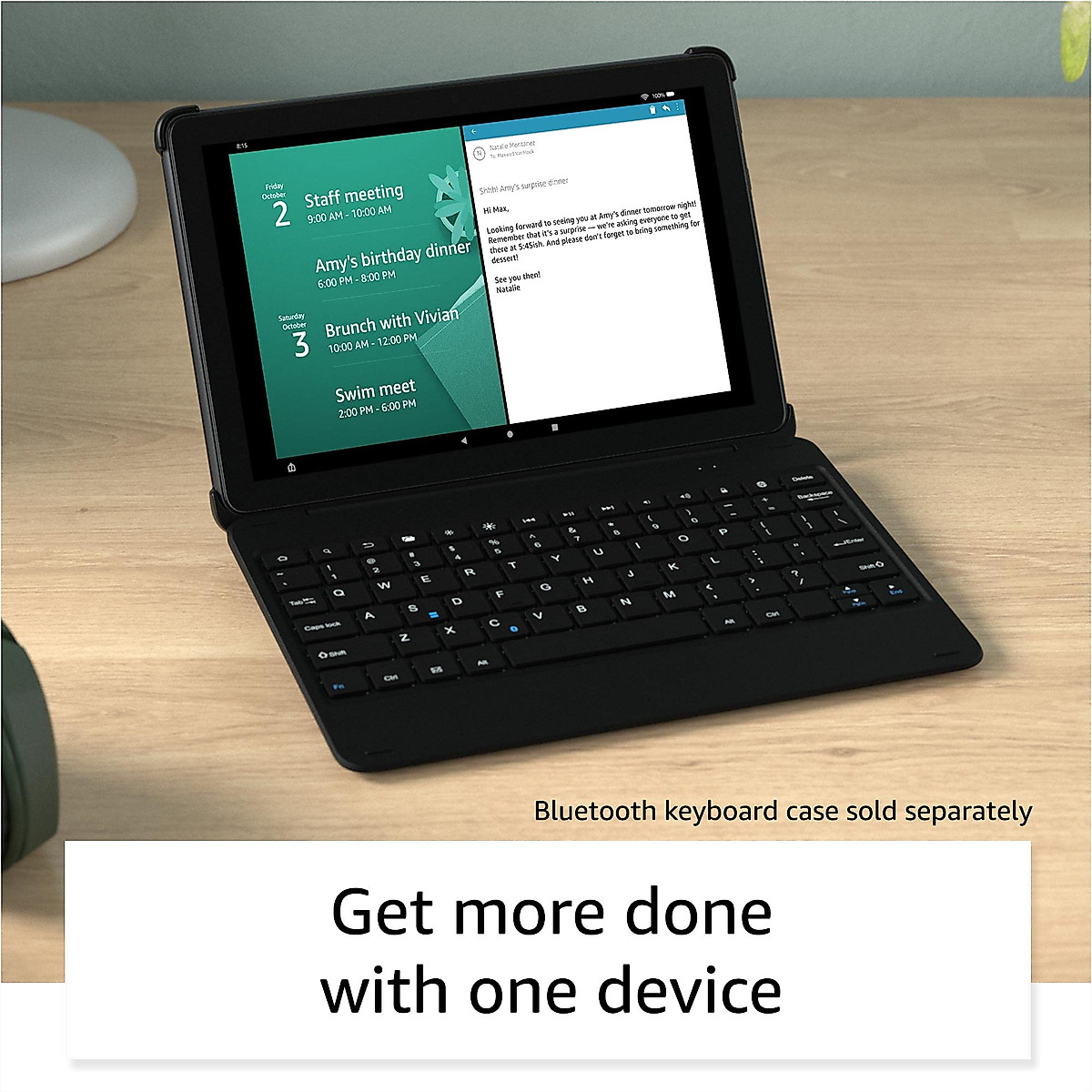 Amazon Fire HD 10 Plus tablet, 10.1", 1080p Full HD, 32 GB, latest model (2021 release), Slate