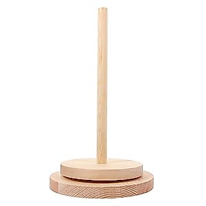 Hohopeti Spool Holder Thread Macrame Cord Tissue Holder Rack Knitting Accessory Towel Holder Stand Organizer Knitting Tool Supplies Sewing Yarn Holder Stand Lucet Fork Accessories Hand Wood