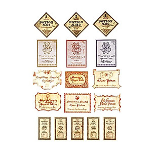 Conquest Journals Harry Potter Potions Labels Vinyl Stickers, Set of 50, Official Labels from The Wizarding World, Waterproof and UV Resistant, Great for All Your Gadgets, Potterfy All The Things