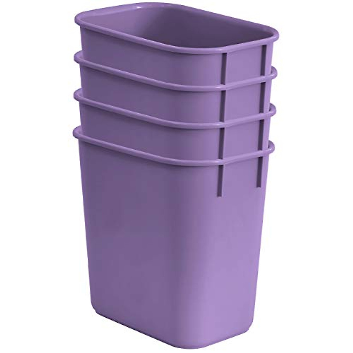 Acrimet Wastebasket Bin 13QT (Plastic) (Purple Color) (Set of 4)