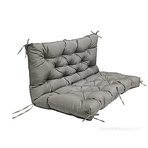 Homaisson Swing Replacement Cushion, Outside Bench Cushion with Backrest, 2-3 Seater Cushion with 8 Ties for Outdoor Furniture, 59 x 39 x 4 Inches Porch Swing Cushion Garden Bench