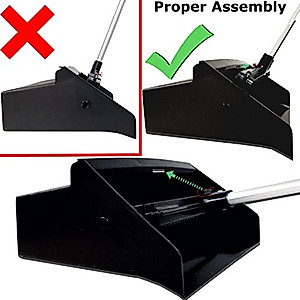 Janico 1085 Commercial Lobby Dustpan Upright, Aluminum Handle, 37” Length, Black