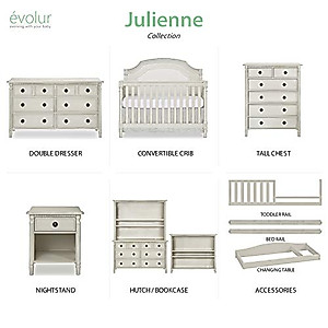 Evolur Julienne 6 Double Dresser Cloud , 54x20.30x33 Inch (Pack of 1)