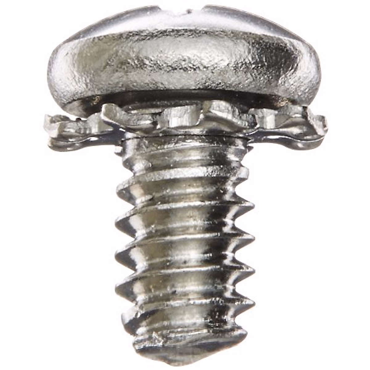 Small Parts 18-8 Stainless Steel Machine Screw, Plain Finish, Pan Head, Phillips Drive, Meets ASME B18.13, External-Tooth Lock Washer, 1/4" Length, Fully Threaded, #4-40 UNC Threads (Pack of 50)