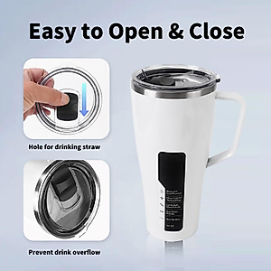 UXIETIN Lid Replacement Compatible with 32oz Brumate Coffee Travel Mug,Magnetic Spill Proof Press Lid Replacement Comppatible with 32oz Brumate Accessories 1PC