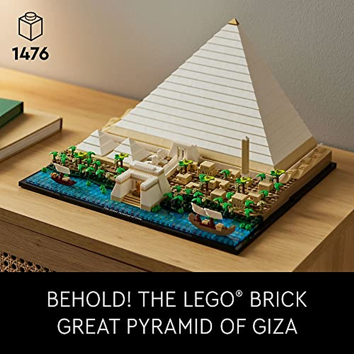LEGO Architecture Great Pyramid of Giza Set 21058, Home Décor Model Building Kit, Creative DIY Activity, Famous Landmarks Collection