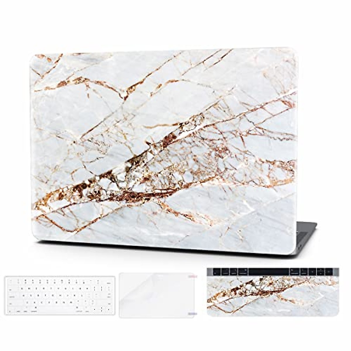 Timocy Compatible with MacBook Pro 13 inch Case (A2159/A1706/A1989/A1708) 2016-2019 Version with Touchbar,Marble Plastic Hard Shell Case with Keyboard Cover, Screen Protector,Abstract Slash Marble