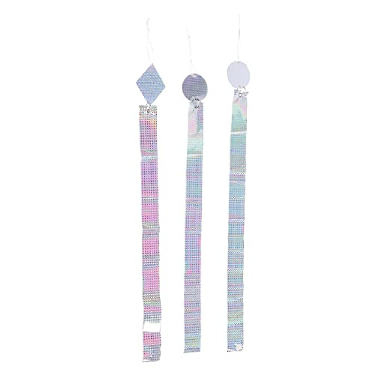 Happyyami 3Pcs Bird Tape Ribbon Tape Reflective Bird Tape Bird Reflectors Decorative Bird Deterrent Device for Garden