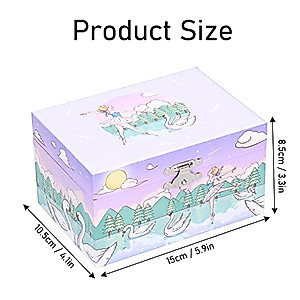 Musical Jewelry Box, Christmas Gift Exquisite Unique Music Storage Box for Organizing Small Daily Items for Birthday Gift(F Music Box)
